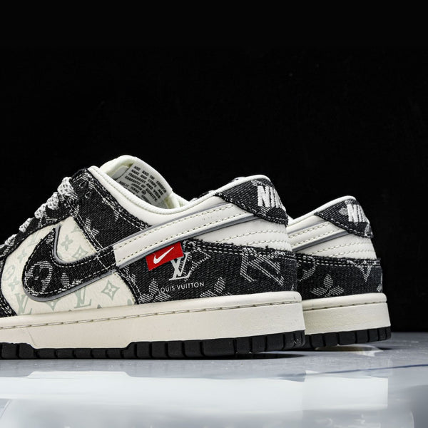 Black Denim LV Dunks Low