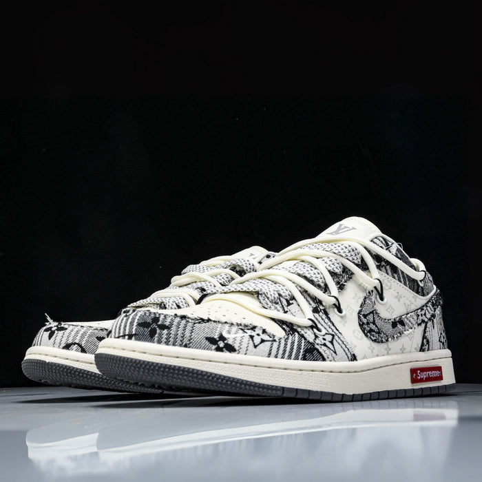 Black Denim LV Air Jordan 1