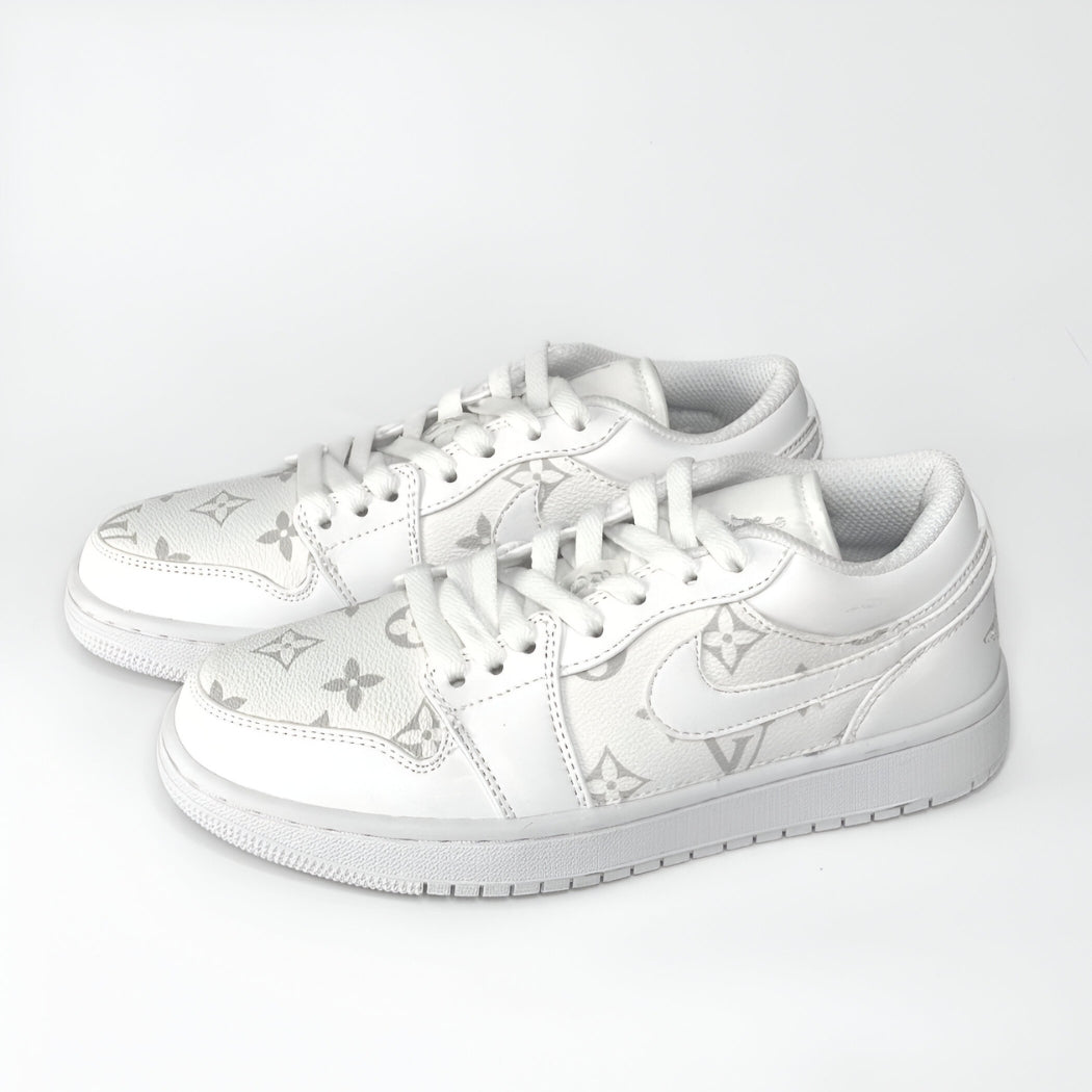 White LV Jordan 1 Low