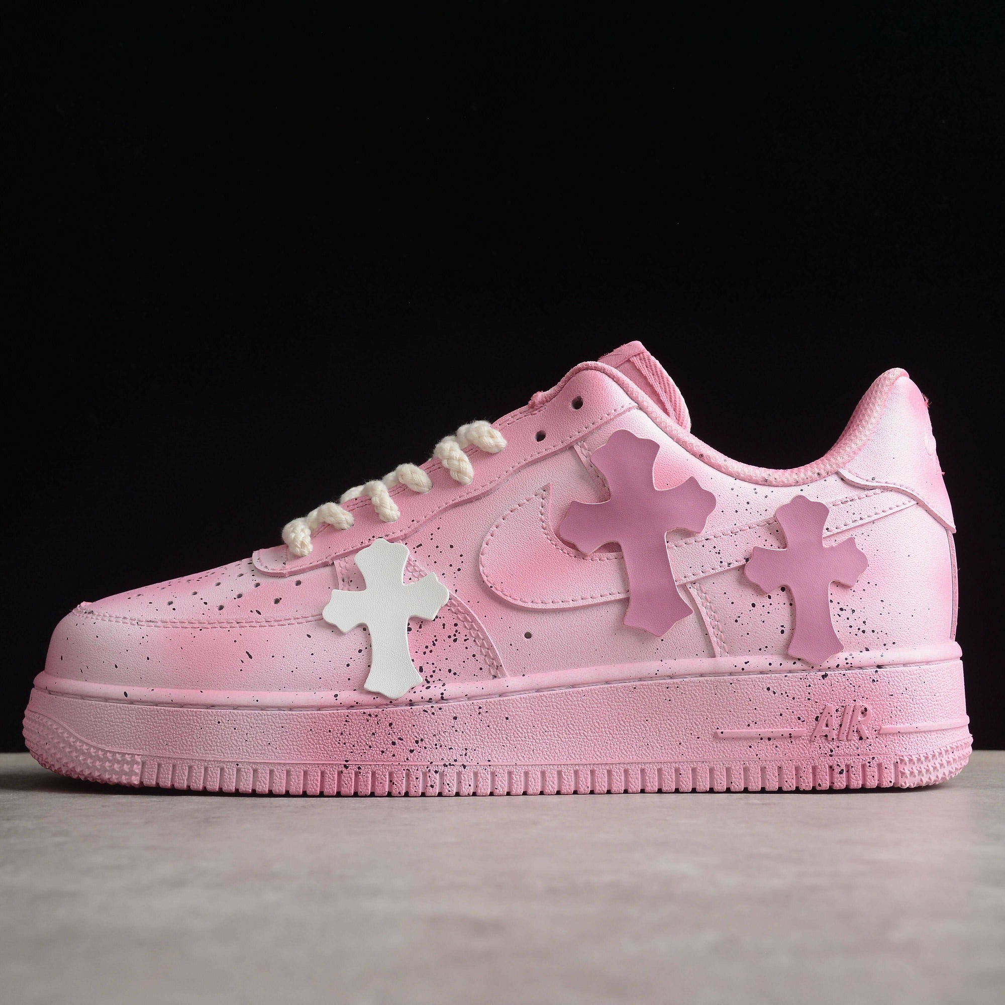 Pink Chrome Hearts Air Force 1