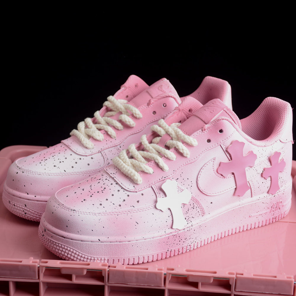Pink Chrome Hearts Air Force 1